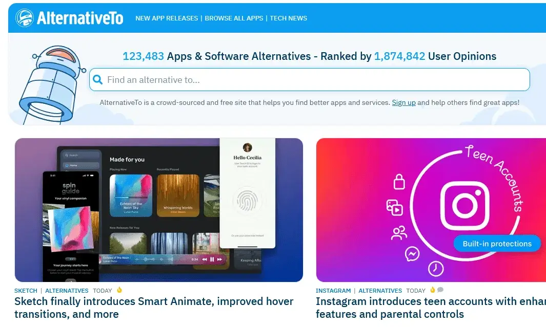 Alternative.to, el cercador de programari on trobar alternatives de codi lliure | Xarxanet